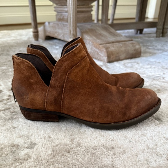Born | Shoes | Born Tan Suede Leather Ankle Boots | Poshmark